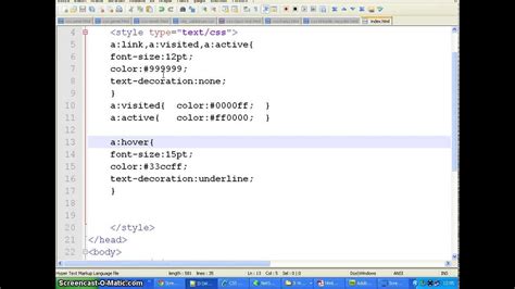 022 css a tagı a link visited active hover youtube