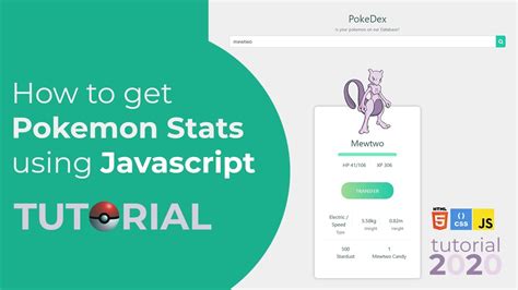 How To Get Pokemon Stats Using Javascript Fetch And Pokeapi 2020