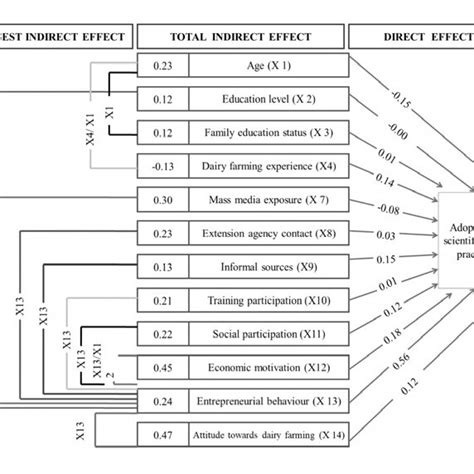 Path Analysis Showing Direct And Indirect Effect Of Independent