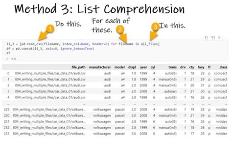 3 ways to read multiple csv files for loop map list comprehension