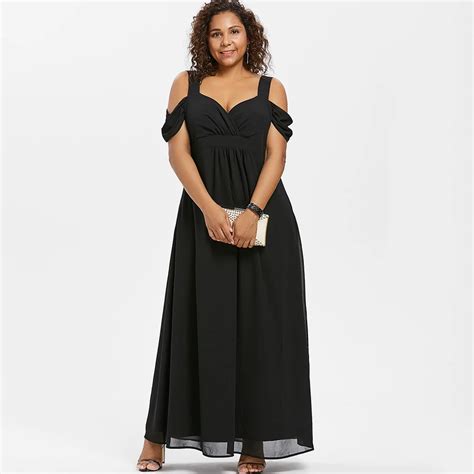 Wipalo Large Size Party Long Dress Womens Elegant Evening Cold