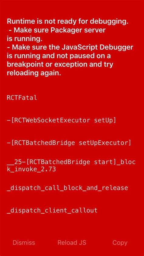 reactjs react native debug error on ios stack overflow