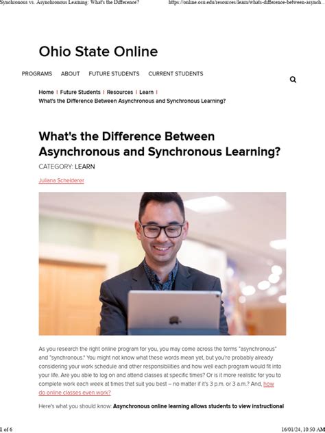 Synchronous Vs Asynchronous Learning Whats The Difference Pdf