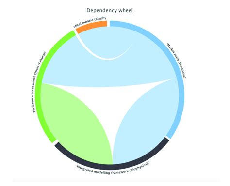 chart showing a dependency wheel which assesses the strength of