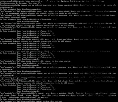 c ofstream not working on linux itecnote