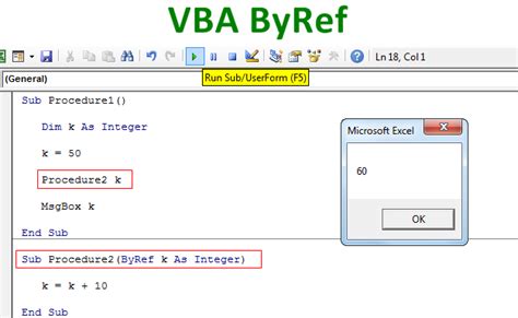 vba byref pass argument using excel vba byref function