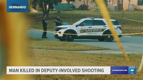 Man Dead After Deputy Involved Shooting In Spring Hill Deputies Say