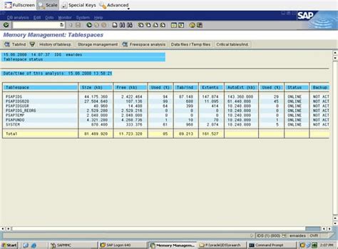 table reorganization using brspace via temporary tablespace sap basis