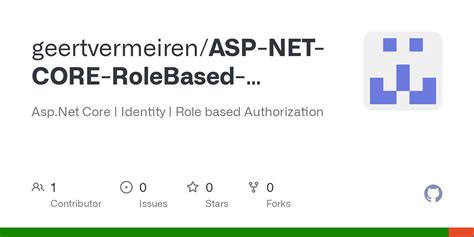 Github Geertvermeiren Asp Net Core Rolebased Authorization Asp Net