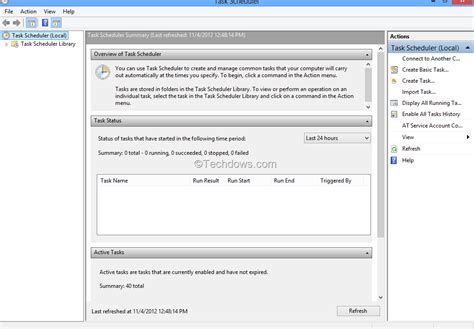 windows 8 how to create and delete scheduled tasks