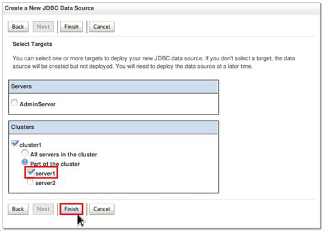 oracle weblogic server 12c configuring a jdbc data source