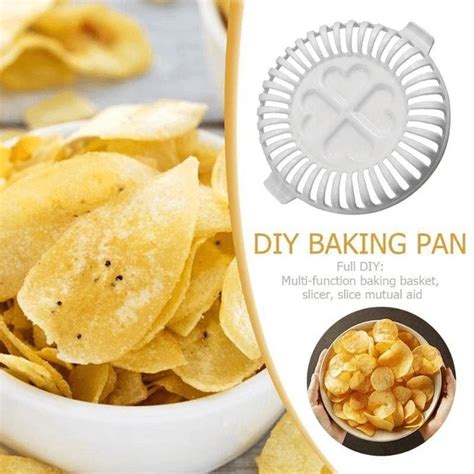 Microwave Potato Vegetable Fruit Chip Maker Set Diy Baking Pan Chip