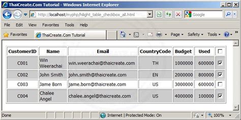 javascript how to check checkbox in html table when data images