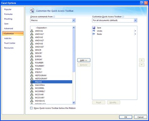 assign a macro to a toolbar macro macro activex add in
