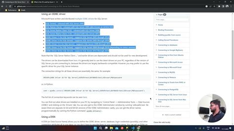 connect to azure sql server using pyodbc youtube