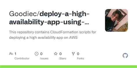 github goodiec deploy a high availability app using cloudformation