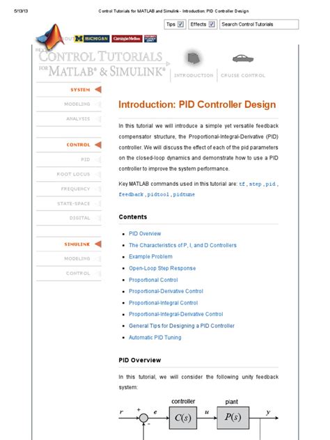 control tutorials for matlab and simulink introduction