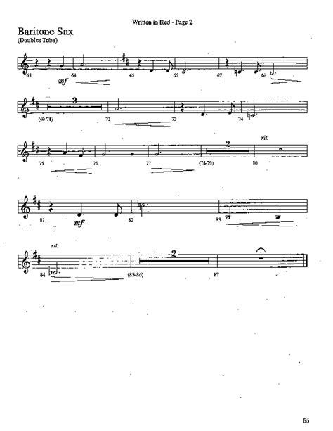Written In Red Choral Anthem Satb Bari Sax Sheet Music Pdf Word