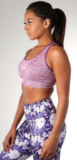 Gymshark Seamless Sports Bra Plum Marl S 4029 22