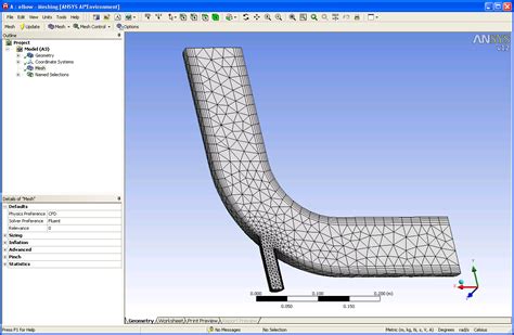 ansys fluent 12 1 in workbench tutorial step 3 meshing the geometry