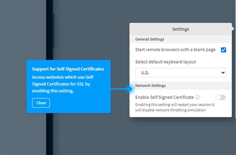 local site testing with browserstack and self signed certificates