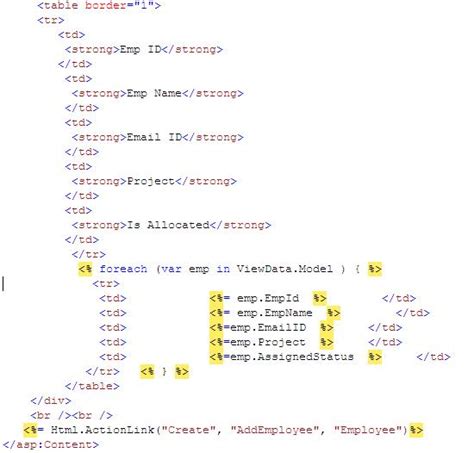 experience asp mvc 2 code sample