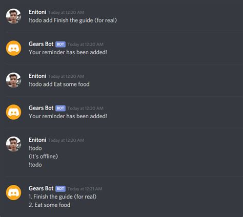 creating a simple to do list bot with gears discord js