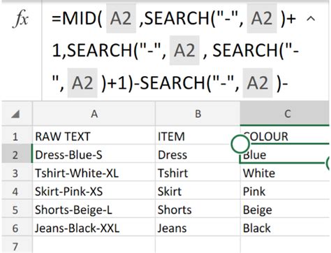 excel search formula