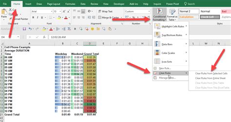 how to remove conditional formatting in ms excel za