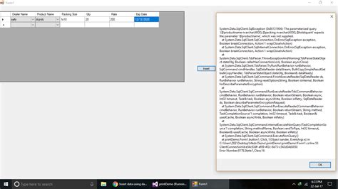 insert data using datagridview c windows application stack overflow
