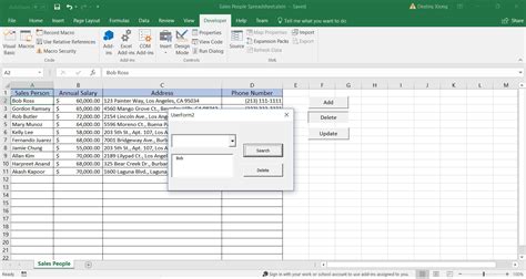 how do i use a combobox and textbox on a userform in vba to search and