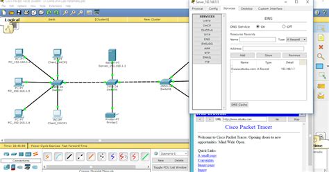 konfigurasi dns menggunakan aplikasi cisco packet tracer youtube images