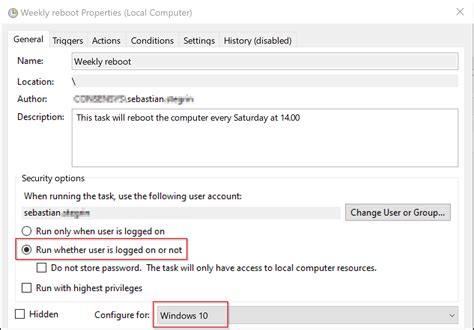 how to configure scheduled tasks in windows xenit