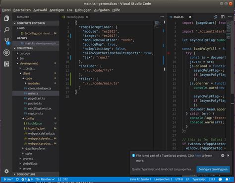 javascript typescript include and file path vs code recognition