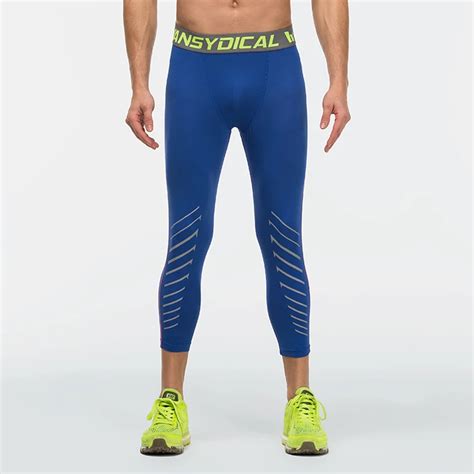 Men Compression 3 4 Running Pants Sports Jogger Jogging Tights