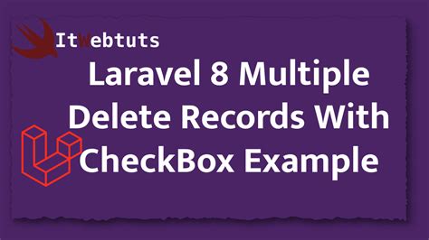 laravel 8 multiple delete records with checkbox example
