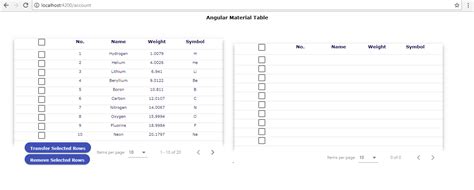 transferring the rows from one table to another in angular 2 using