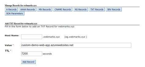 how to map custom domain to azure web app dotnetthoughts