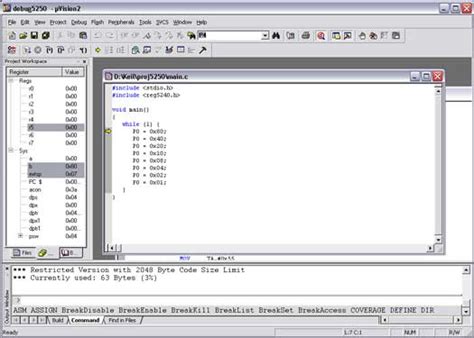 using the keil µvision debugger wit maxim integrated