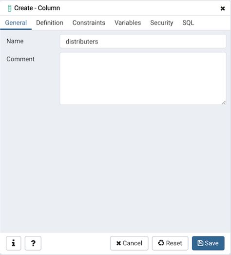column dialog — pgadmin 4 5 4 documentation
