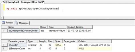 sql server how to write stored procedures with output
