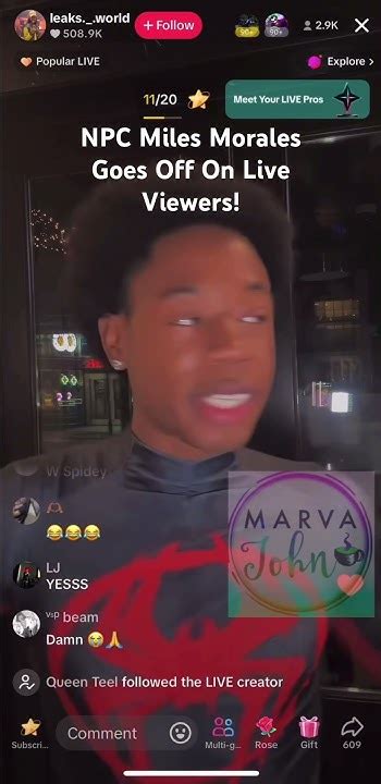 Npc Miles Morales Goes Off On Live Viewers Youtube