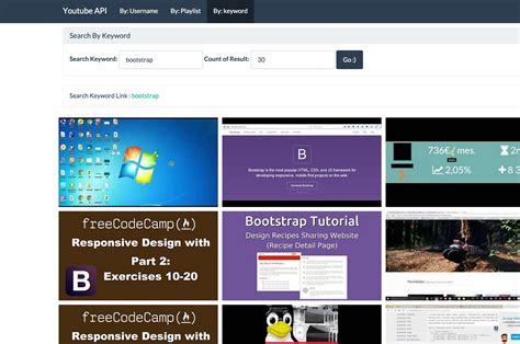 simple youtube api php by jasmineshost codester