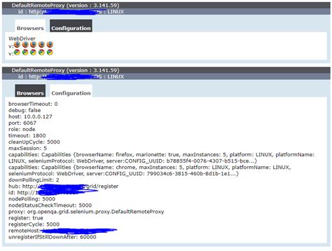 java configure selenium nodes without a json file stack overflow