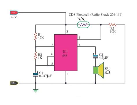 Light Dark Detector Circuit Diagram