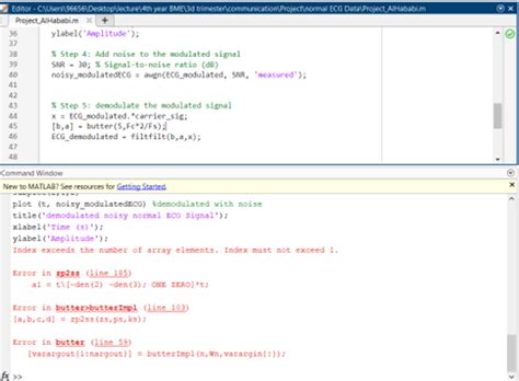 solved how can i fix this problem in matlab index exceeds