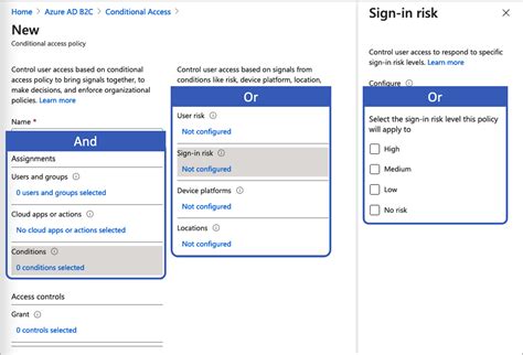 add conditional access to a user flow in azure ad b2c microsoft learn