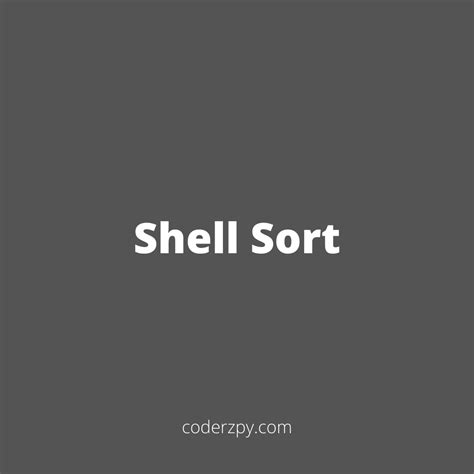 implementation of shell sort in python coderz py