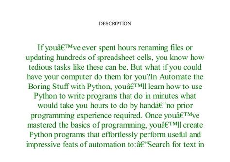 [pdf] automate the boring stuff with python practical programming fo…