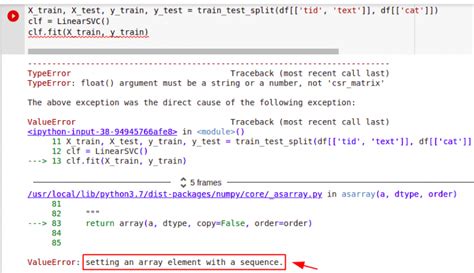 valueerror setting an array element with a sequence python guides